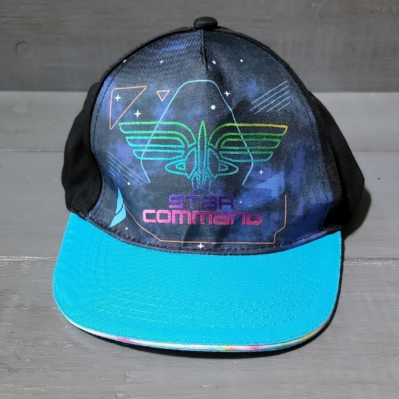 Disney | Accessories | Disney Star Command Kids Hat Black And Blue ...